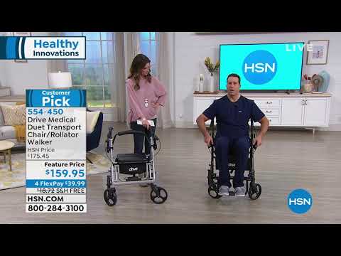 Drive Medical Duet Transport Chair/Rollator Walker