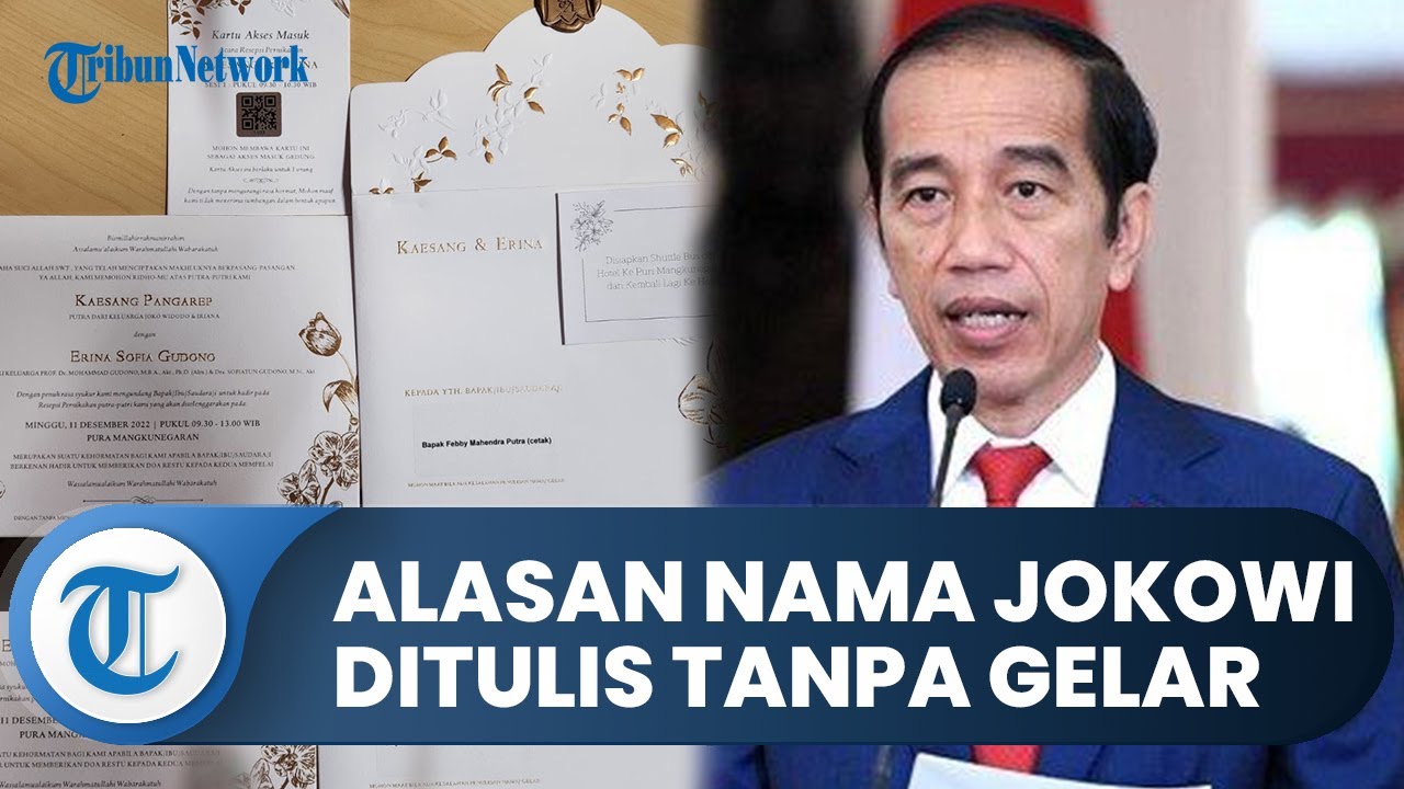 Undangan Pernikahan Kaesang dan Erina Jadi Sorotan, Nama Jokow Ditulis ...