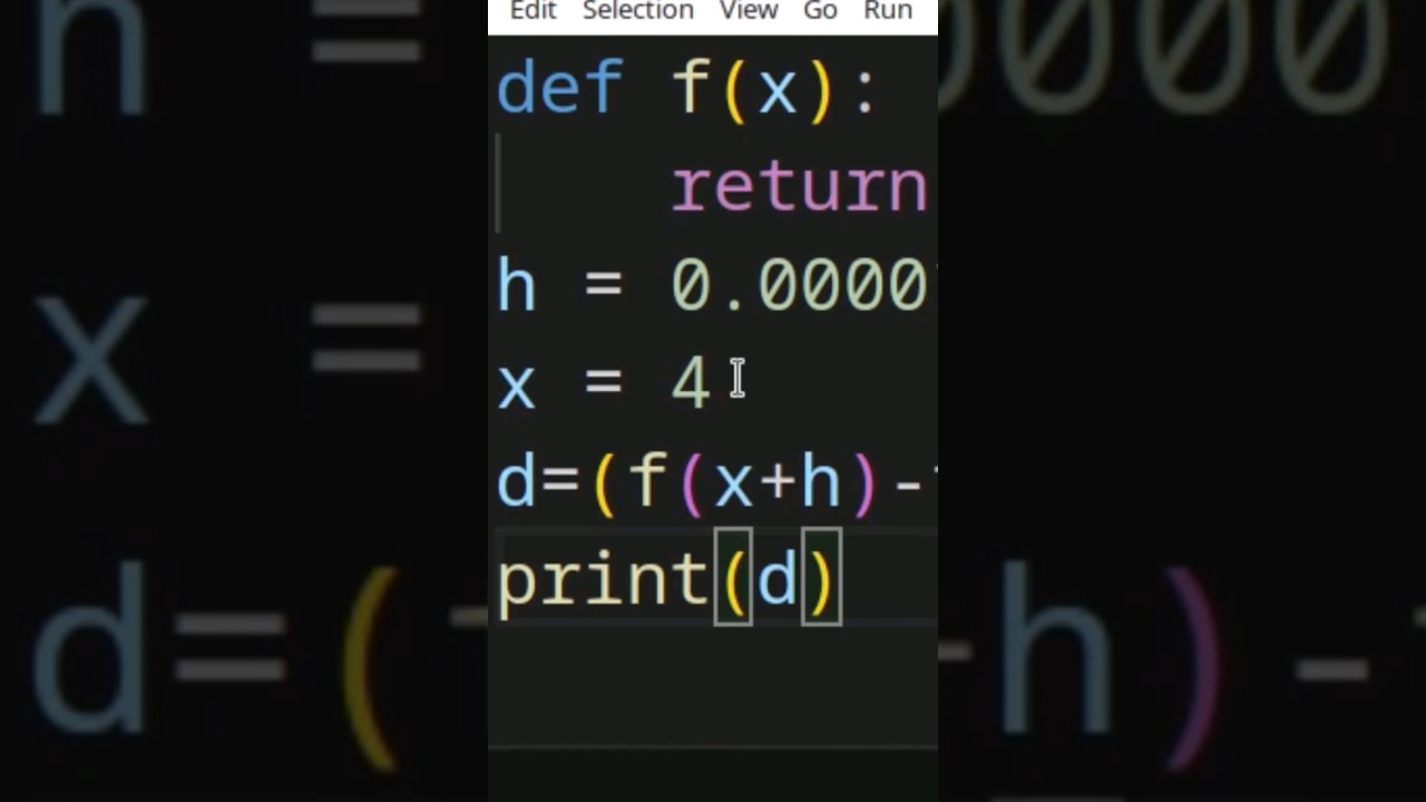 Python Derivative Calculator | #python #derivative #programming #math