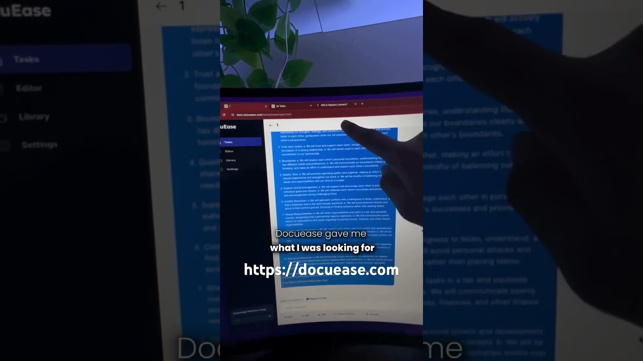 DocuEase - Legal Document AI. Ai answer generator and text summarizer. Ask ai legal questions.