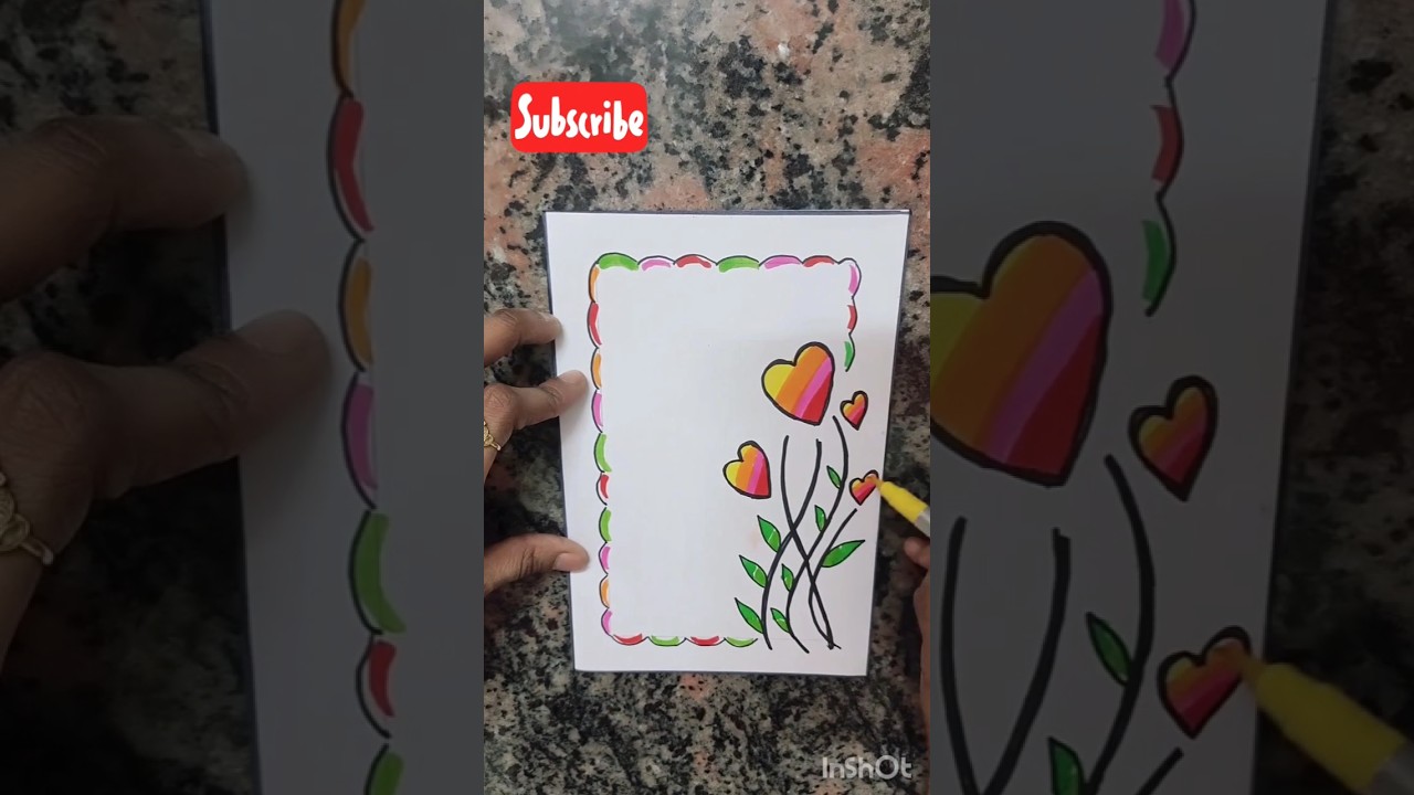 easy border design::front page design #project#file #satisfying #shorts