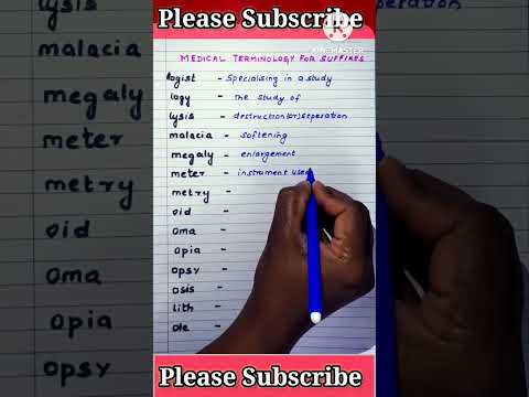 Part-3 Medical Terms for Suffixes