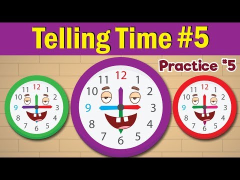 Learn to Tell Time #5 | Telling the Time Practice for Children | What's the Time? | Fun Kids English