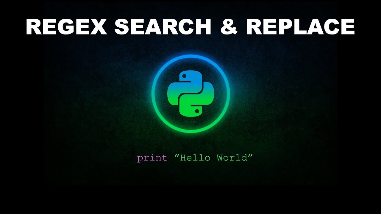 Regular Expressions Search and Replace - Python Programming