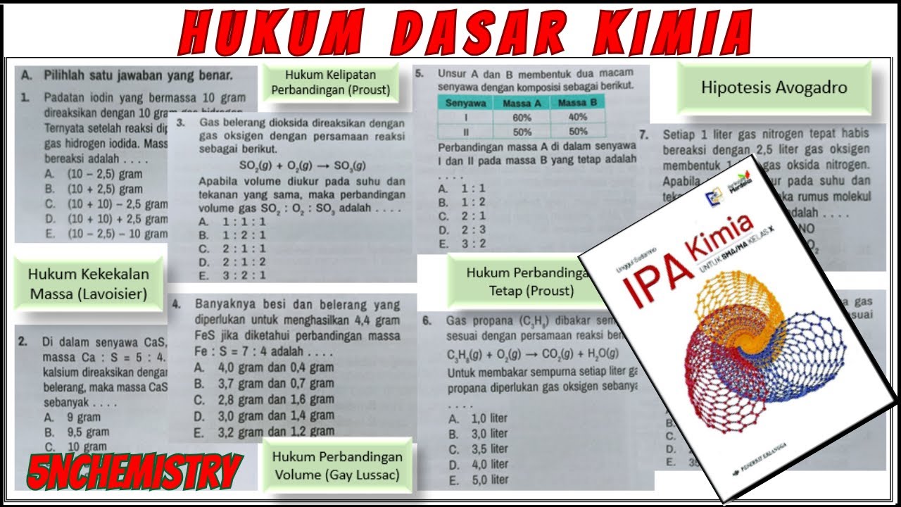 Pembahasan Soal Hukum Dasar Kimia Kelas 10 !! Erlangga
