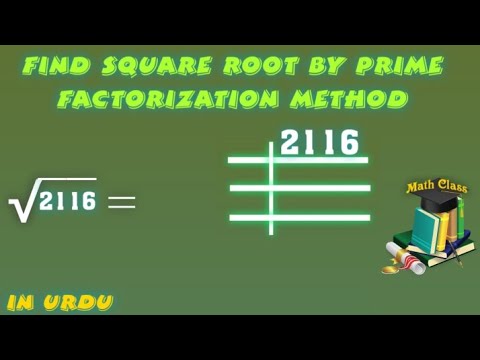 Find Square Root by Prime Factorization Method in Urdu, Square Root of 2116 (√2116)