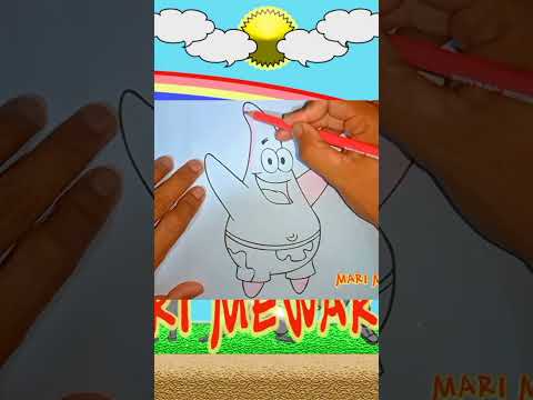 mari mewarnai patrick #videoshortyoutube #shorts #menggambardanmewarnai #spongebob #patrickstar