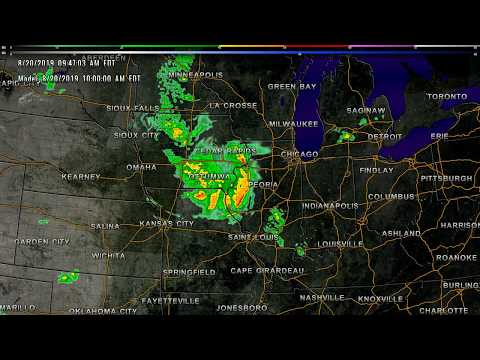 8/20/19 Severe Storm Simulated Radar View