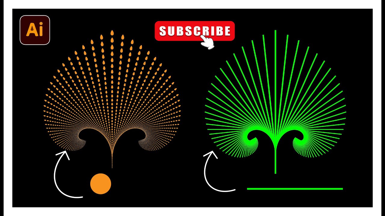 Make a luxury Leaf Illustration Leaf Vector Design in Adobe Illustrator Tutorial step-by-step guide.