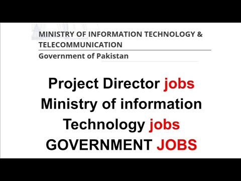 Ministry of information Technology jobs|project director| government job| job corner
