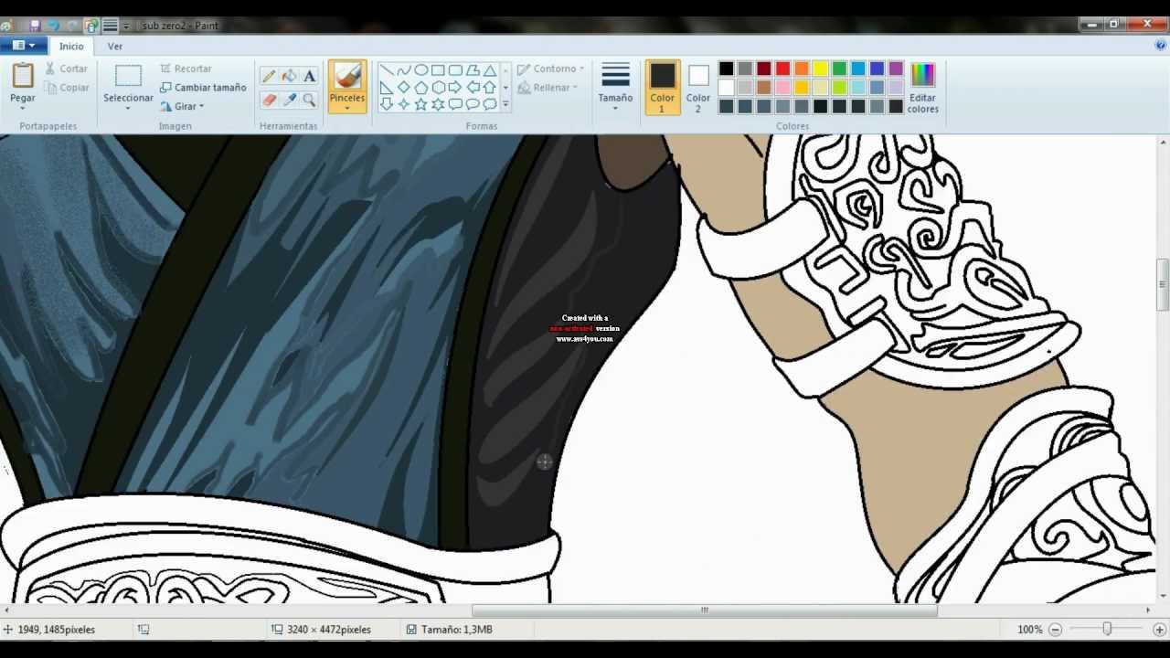 speed drawing sub zero mk9 in ms paint. (requested by: darkulquiorra87)