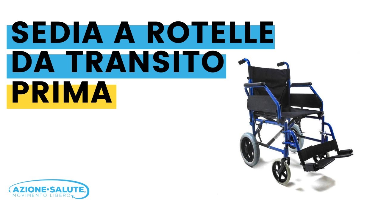 Sedia a Rotelle PRIMA: Pieghevole da Transito con Braccioli Ribaltabili per Facilità d'Uso