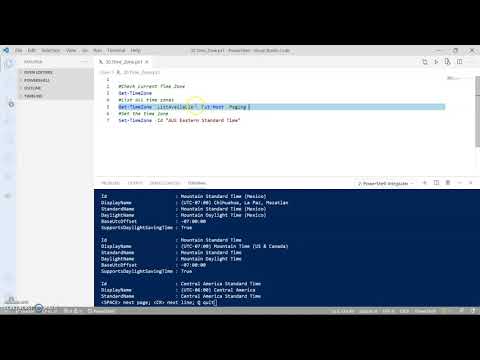Set The Time Zone With PowerShell 7