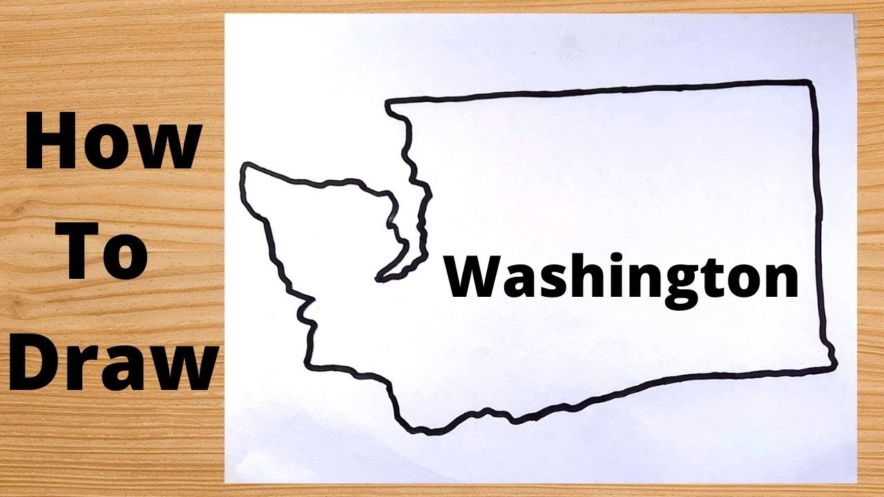 Drawing Washington State Map - Easy Way
