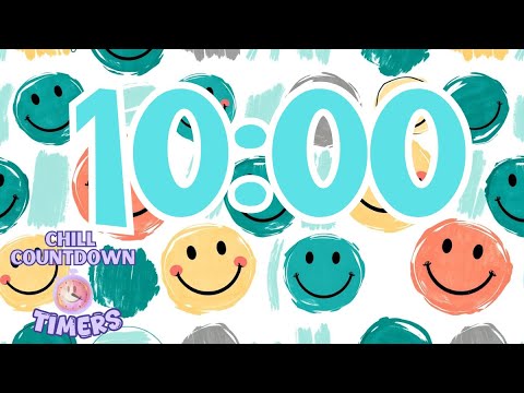 10 minute smiley face study timer with relaxing music, Classroom, home timer