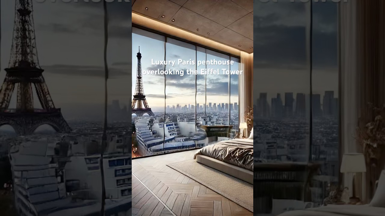 Luxury Paris penthouse overlooking the Eiffel Tower #penthouses #paris #france #parishome #fyp