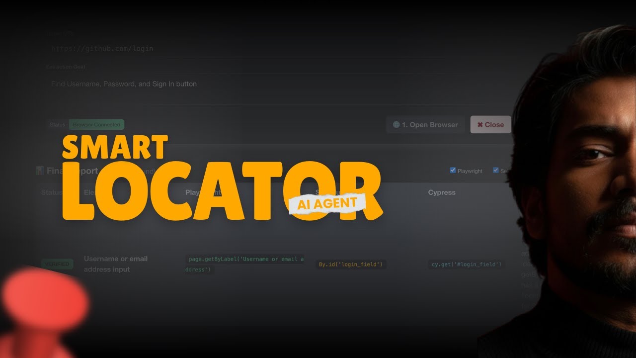 I built my first AI Agent - Smart AI Locator - Test Automation 