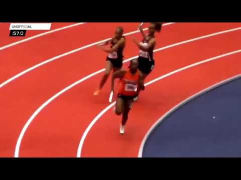 Shocking Baton Attack During VHSL Class 3 State Indoor Championships Relay Race