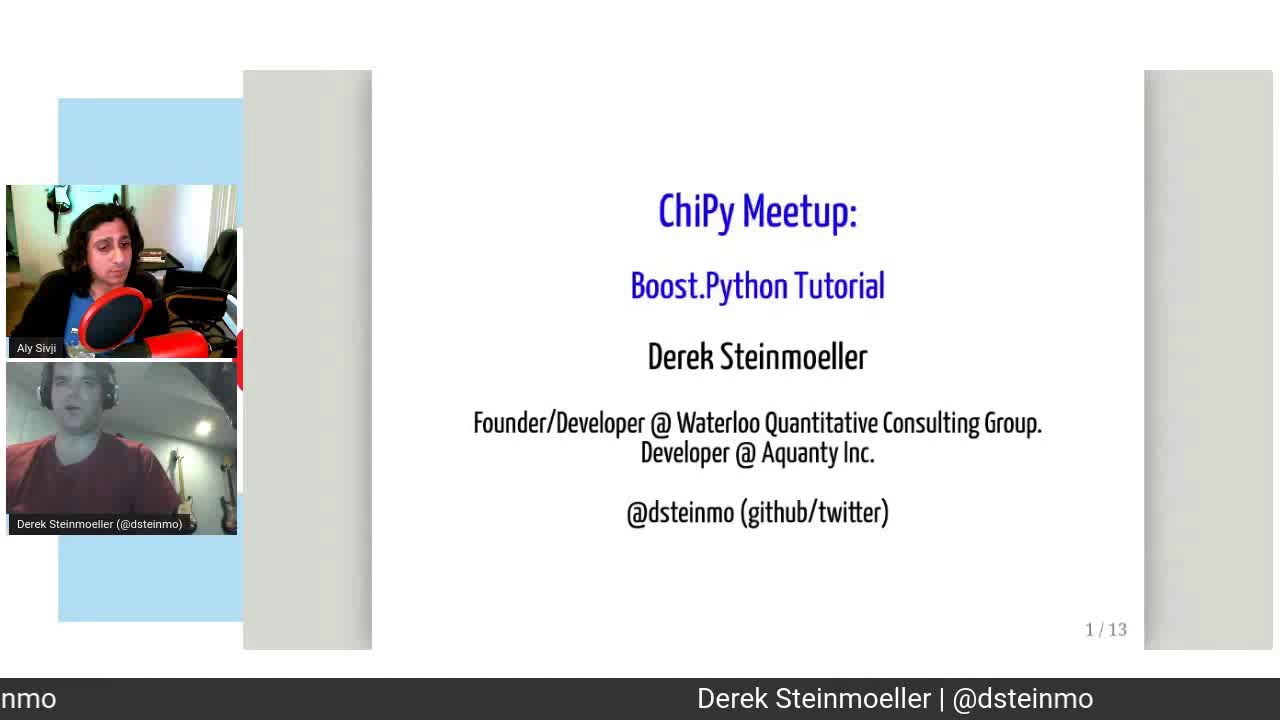 Boost.Python Tutorial - Derek Steinmoeller
