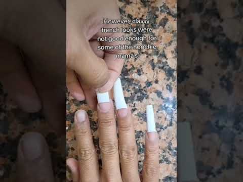 Long French Tips Client #nails #nailtech #meme