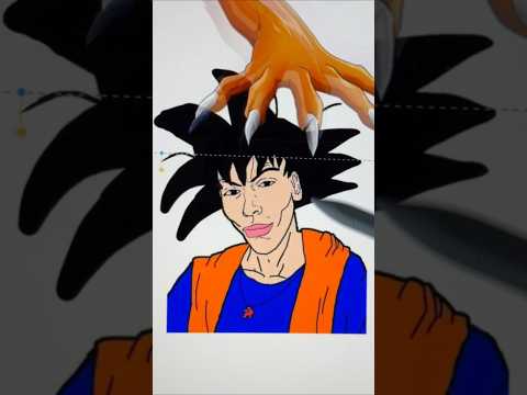 I painted Goku + Kurama 💀