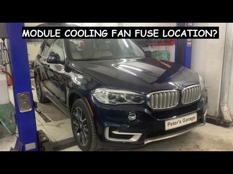 BMW X5 F15 Module cooling fan fuse relay location replacement