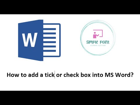 How to add a tick or check box in MS Word 2016