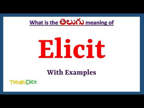 Elicit Meaning in Telugu | Elicit in Telugu | Elicit in Telugu Dictionary |