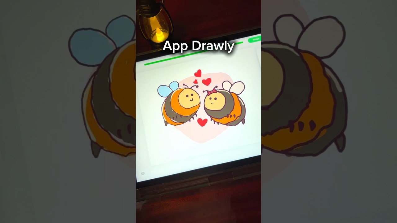 There is no way somebody can draw this fast…App: Drawly#drawly #howtodraw #speedpaint #bees