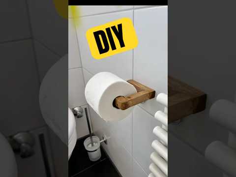 Easy DIY Toilet Paper Holder! #DIY #BathroomHack #ToiletPaperHolder