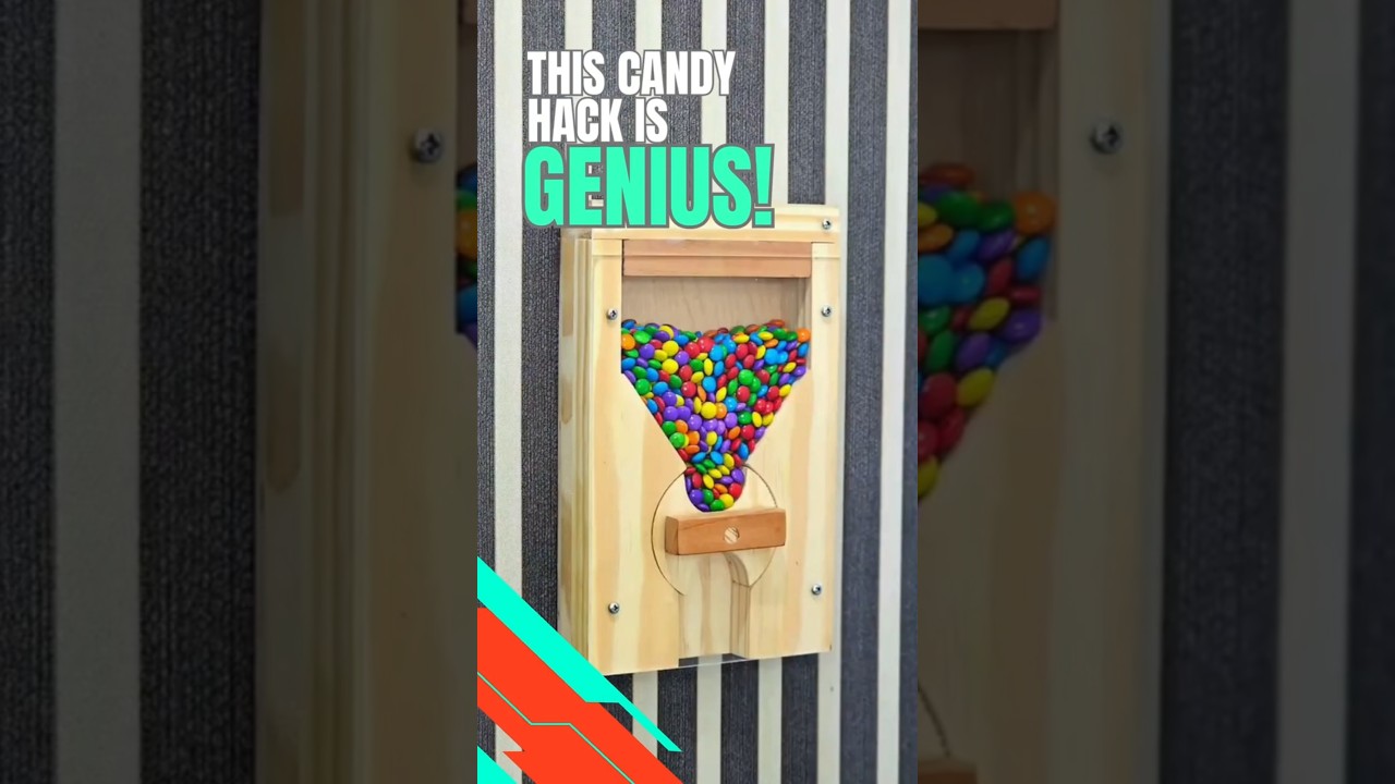This Wooden Candy Dispenser Is Genius! #CandyLover #Woodworking #craftideas #craftlevel