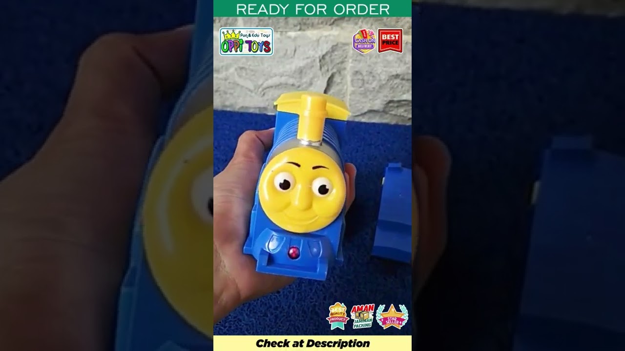 Mainan Kereta Thomas Menyala Lampu Musik - Mainan Train Thomas Gerbong - Kereta Api Baterai #shorts
