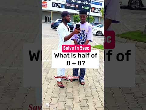 What is half of 8+8?#math #saviourfinance