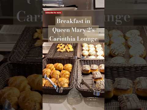 Queen Mary 2's Carinthia Lounge - light breakfast in style! #cunard #cruise #cruiseship