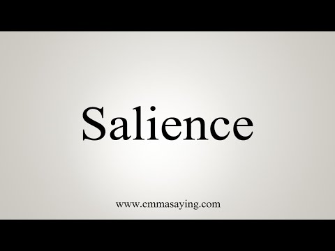 How To Say Salience