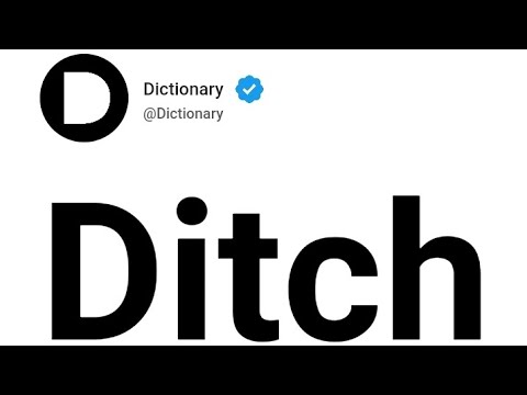 Ditch Meaning In English