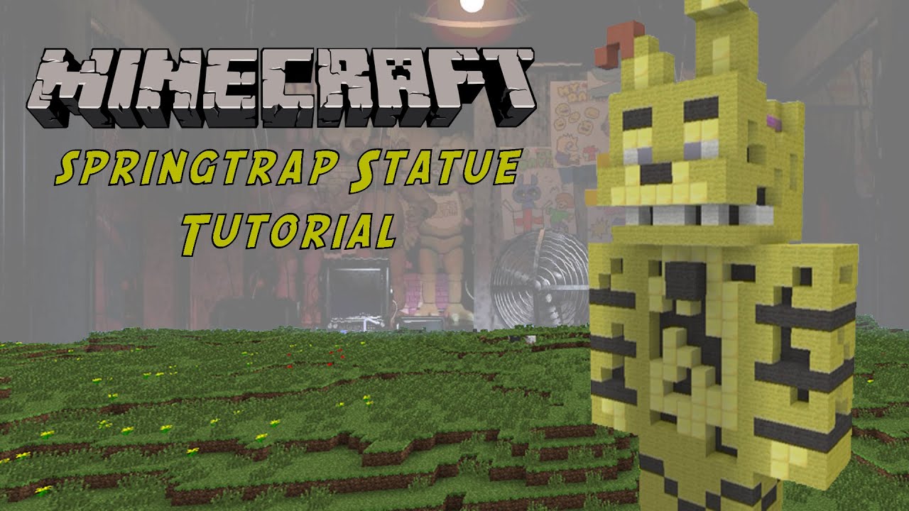 Minecraft Tutorial: Springtrap (Five Nights At Freddy's 3) Statue