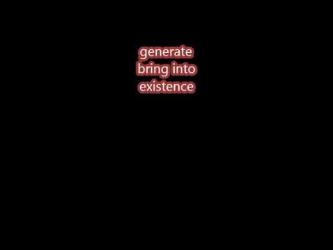 Meaning Of The Dictionary Word Generate