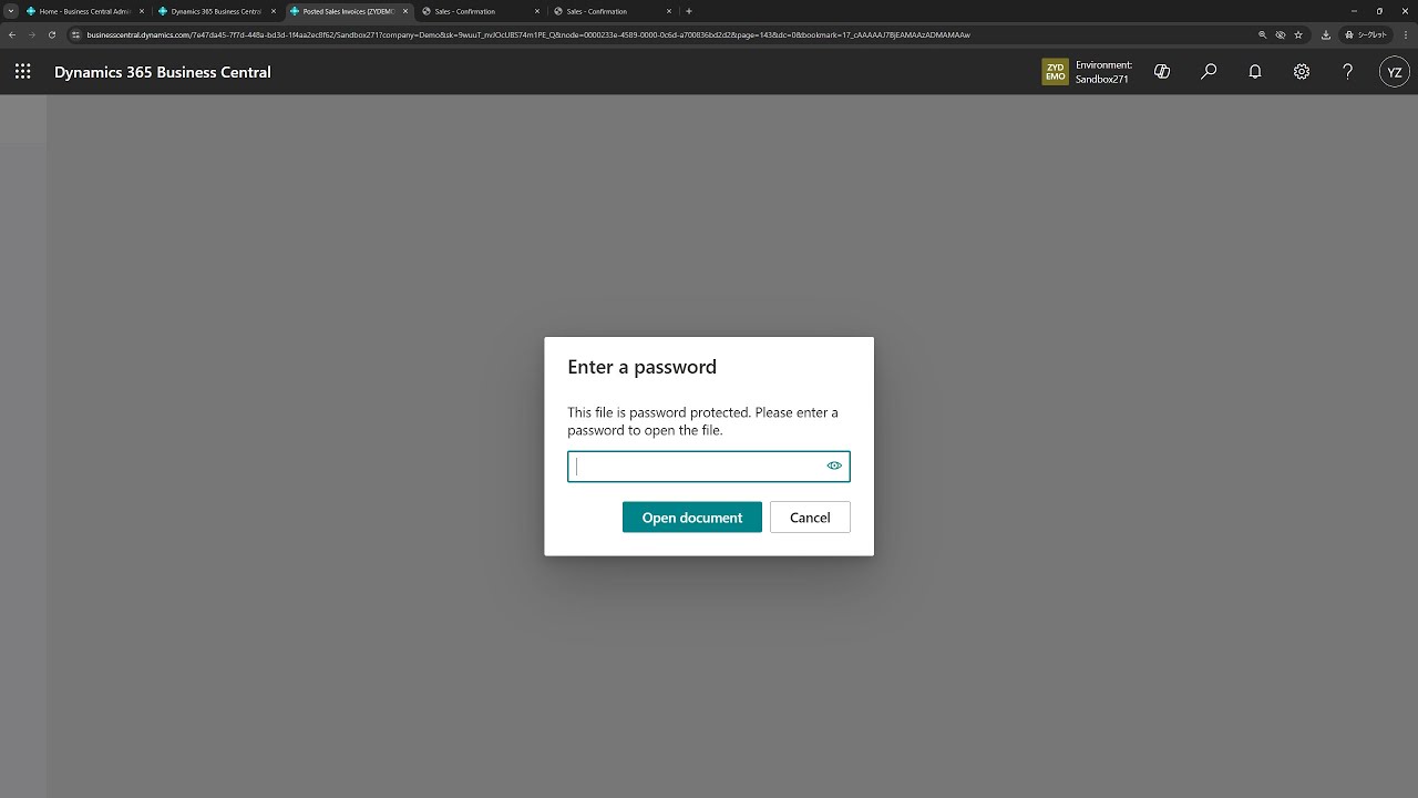 Business Central short video: Set a PDF password for the report (Password protect the document)