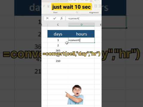 how to convert days to Hours in excel | excel tricks| top excel tricks #excel #shorts #viral #trick