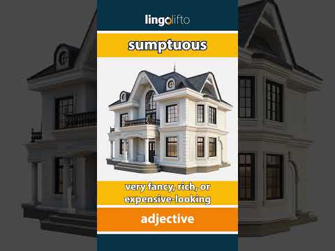 🇬🇧 Sumptuous Meaning : Flash Card : Learn English Vocabulary