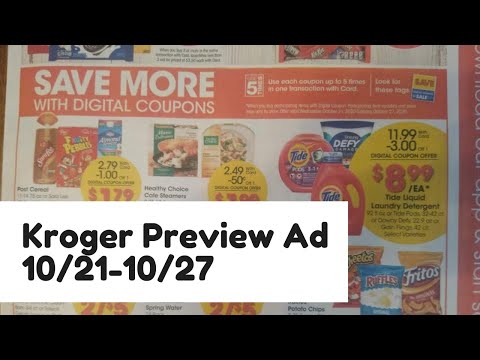 Kroger Ad Preview for 10/21-10/27 | 5x Digital Coupon Sale, 3x Weekly Digital Sale, & MORE