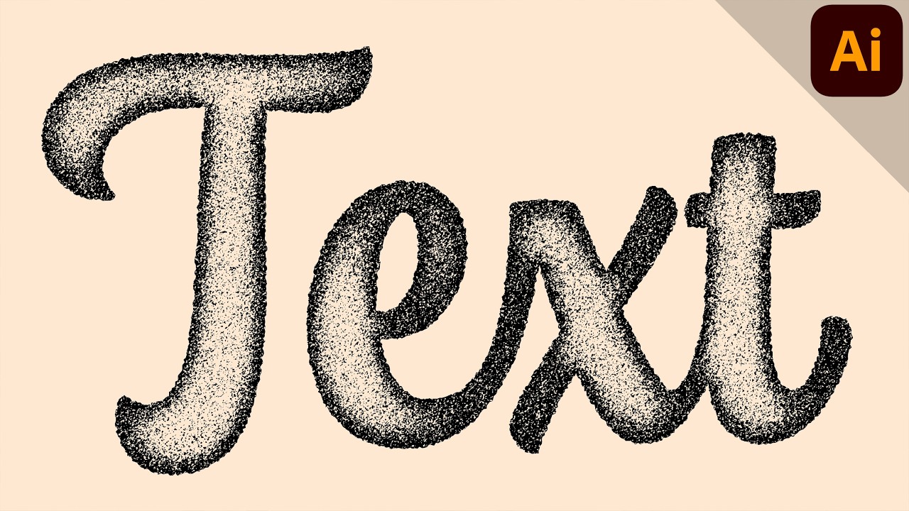 Grainy Distressed Text | Editable Grunge Text Effect | ILLUSTRATOR TUTORIAL