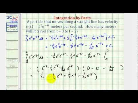 Ex: Integration by Parts Twice Application | Math Help from Arithmetic ...