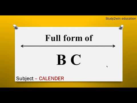BC ka full form | Full form of BC in English | Subject - CALENDER