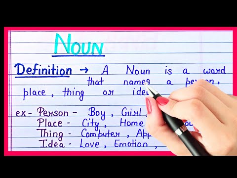 Definition of noun in English| what is noun in English | Example of nouns | Types of nouns