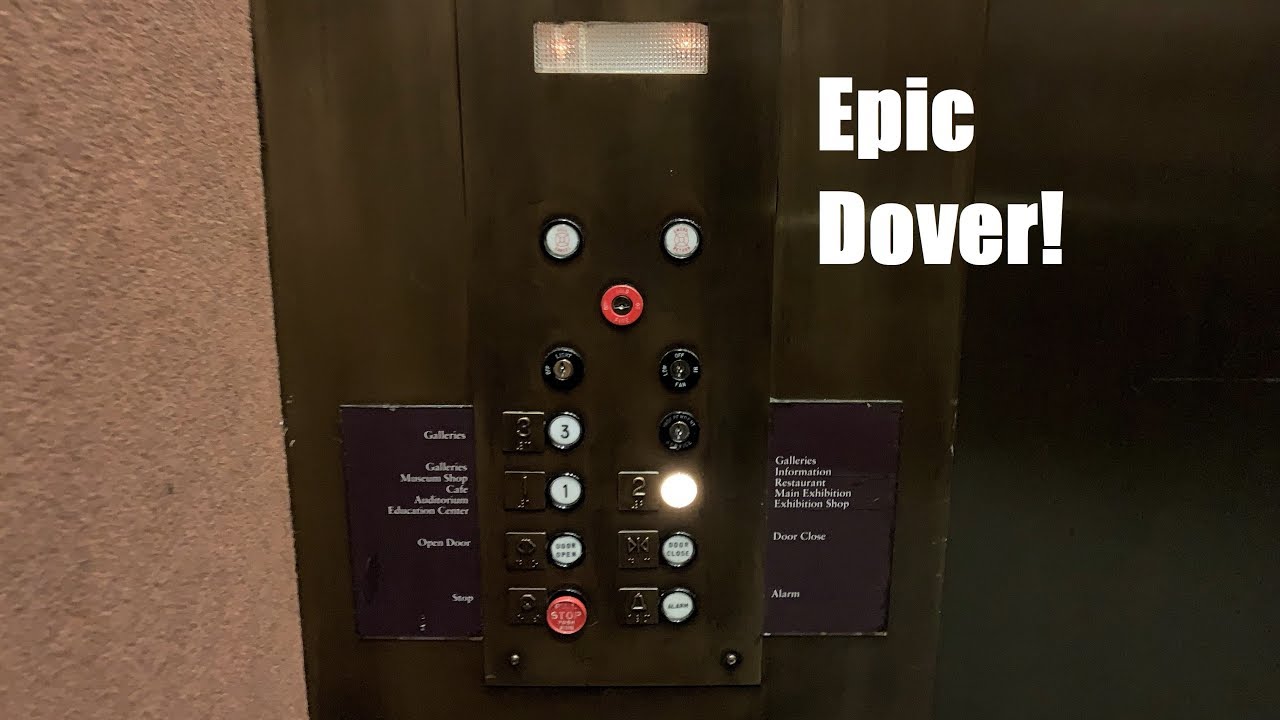 (Epic Motor) HUGE Dover Hydraulic Elevator @ The St. Louis Art Museum - St. Louis, MO