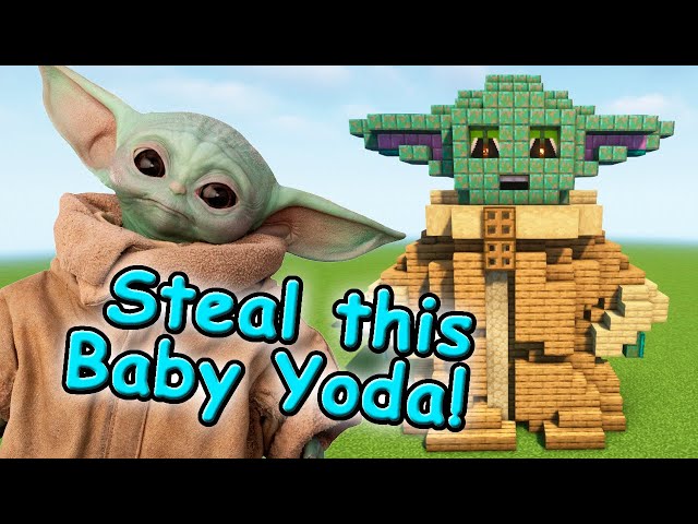 Baby Yoda / Grogu Miniature statue Minecraft Map