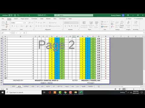 Automated Grading Sheets (grades 1-10) with MPS, SUMMARY and Graph DepEd Order No. 031 s. 2020