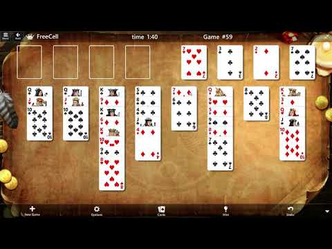 FreeCell Game # 59 SOLVED Microsoft Solitaire